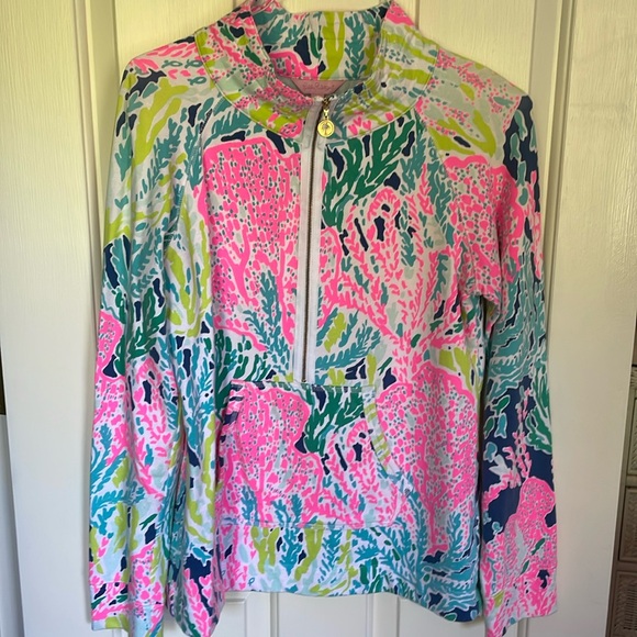 Lilly Pulitzer | Tops | Lilly Pulitzer Popover Quarter Zip Size Medium ...